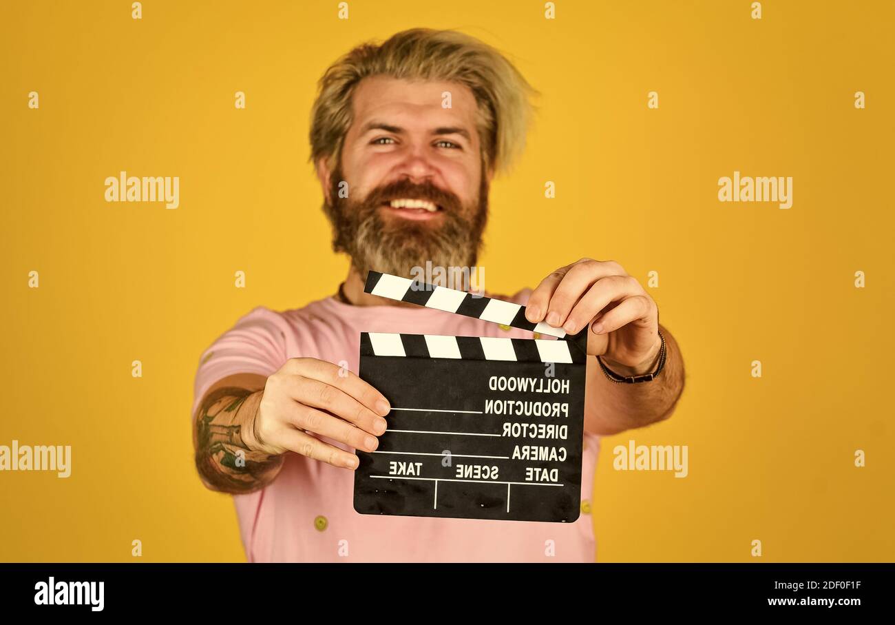 Watch movie. Film director. Actor casting. Shooting scene. Favorite ...