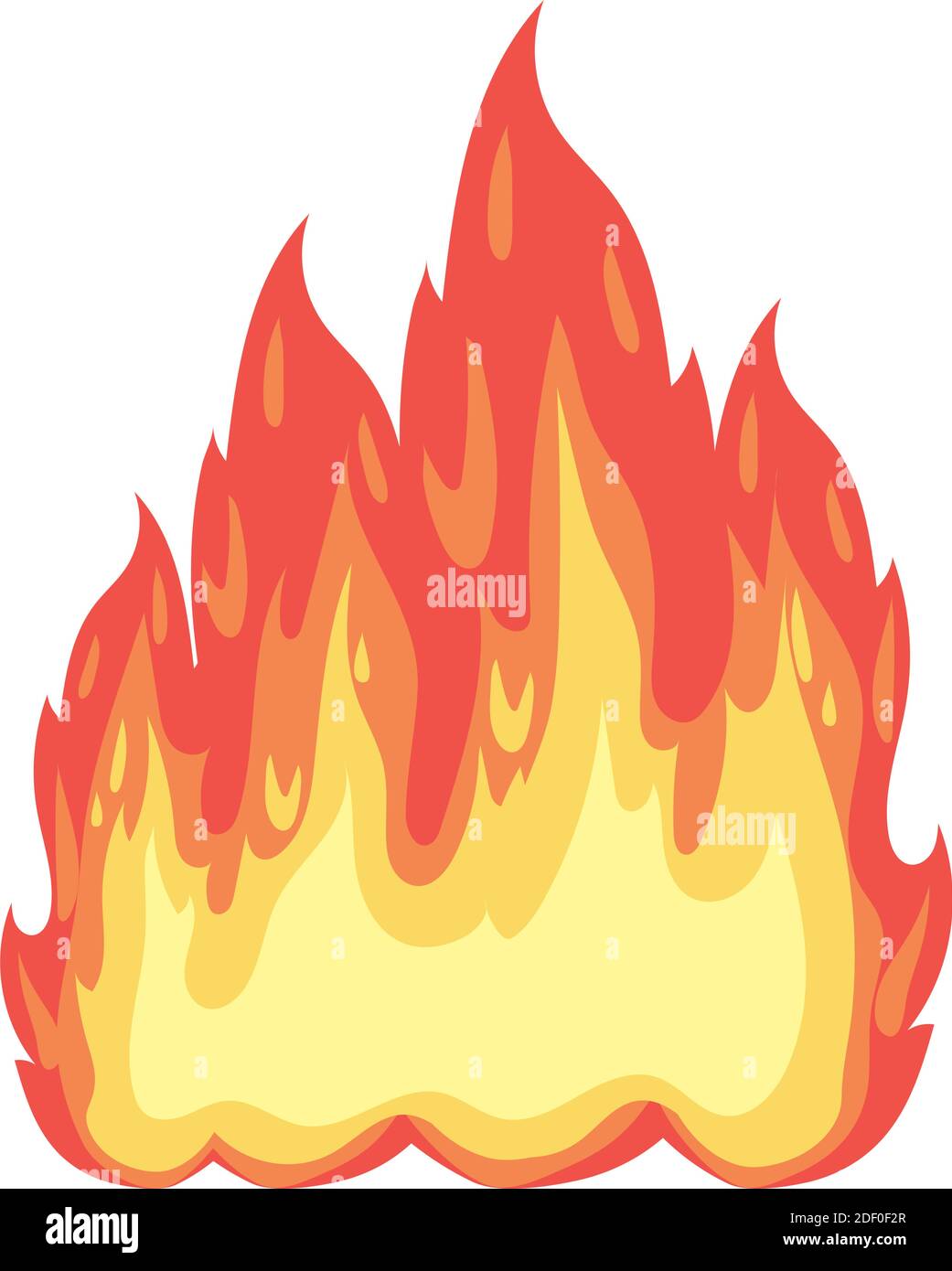 flame of orange, yellow and red color on white background Stock Vector ...