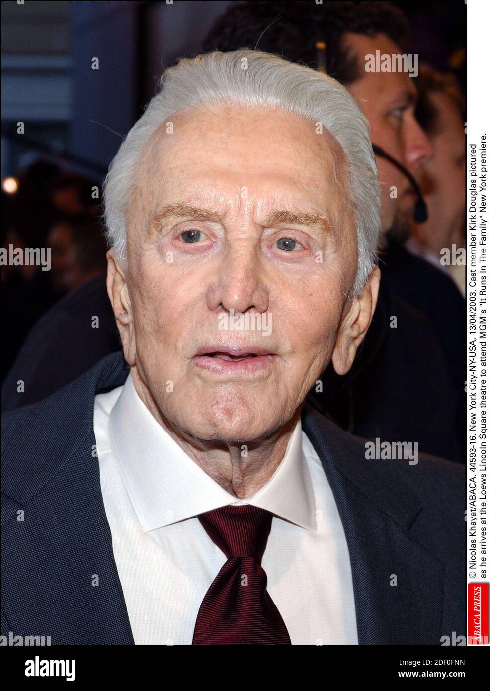 Kirk Douglas Dies At 103 - © Nicolas Khayat/ABACA. 44593-16. New York ...