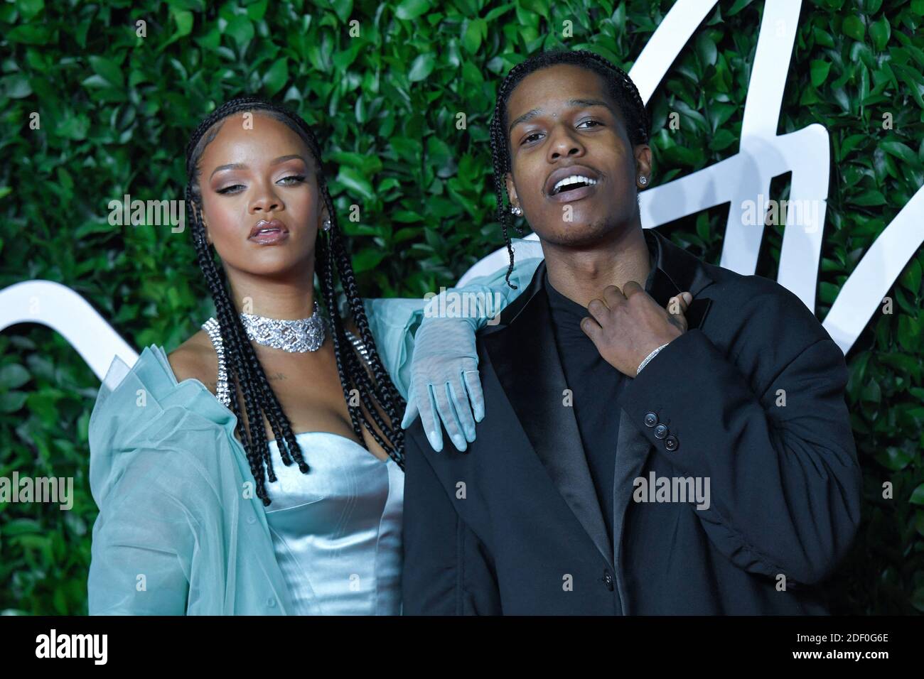 Rihanna and ASAP Rocky attending the Fashion Awards 2019 at the Royal ...