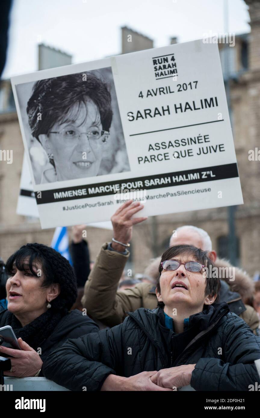 Walk not silent for Sarah Halimi, in Paris, France, on January 05, 2020 ...