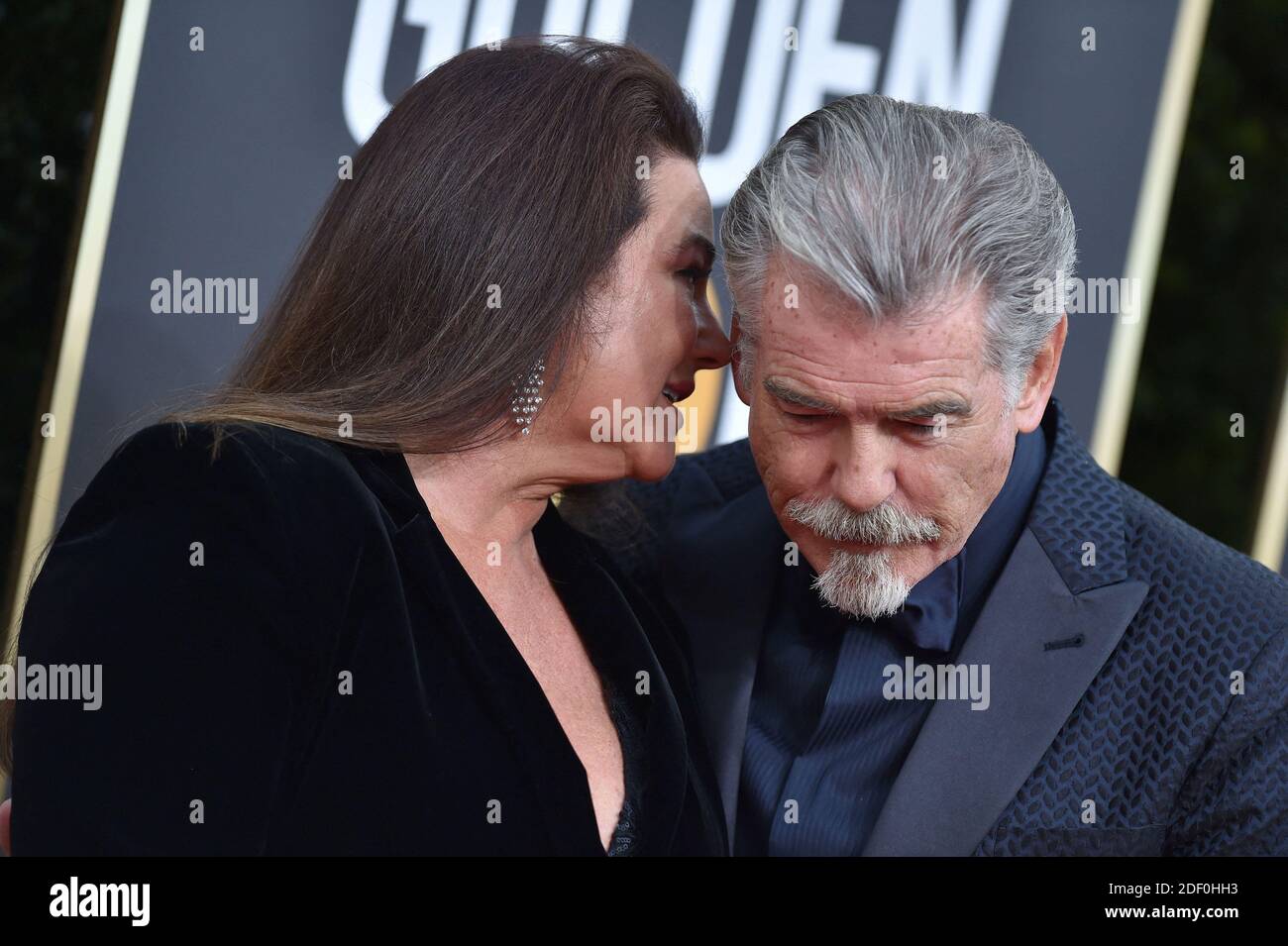 Keely Shaye Smith, Pierce Brosnan attending the 77th Golden Globe ...