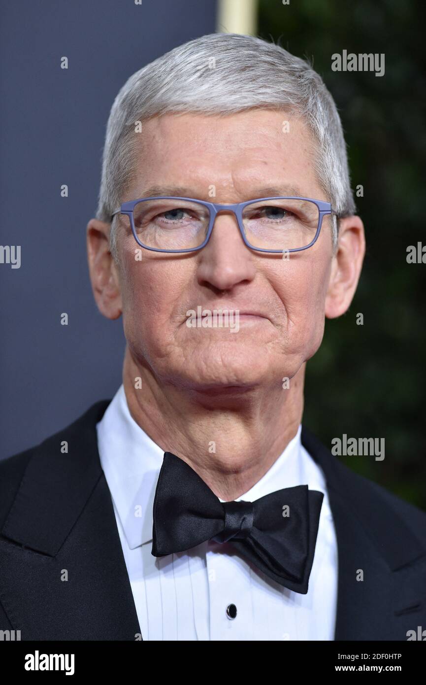 Tim Cook attending the 77th Golden Globe Awards Arrivals at The Beverly ...