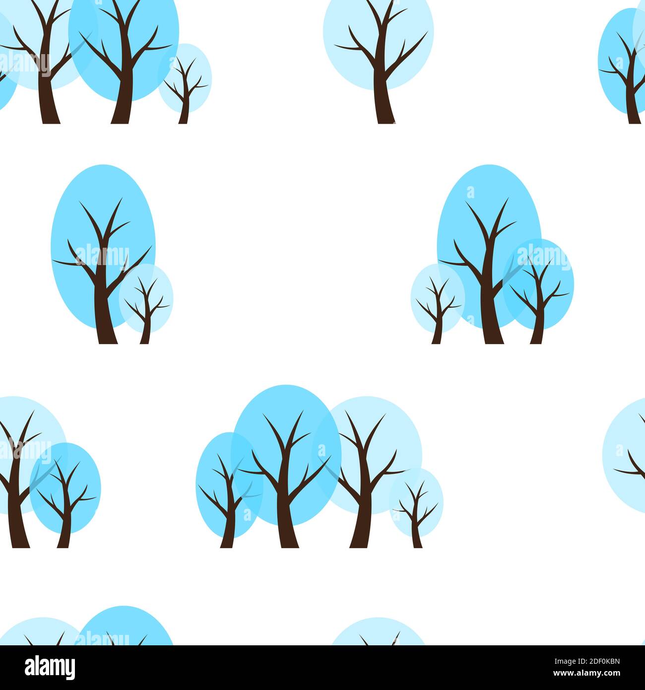 Seamless Pattern Natural Background with Winter Trees. Illustration ...