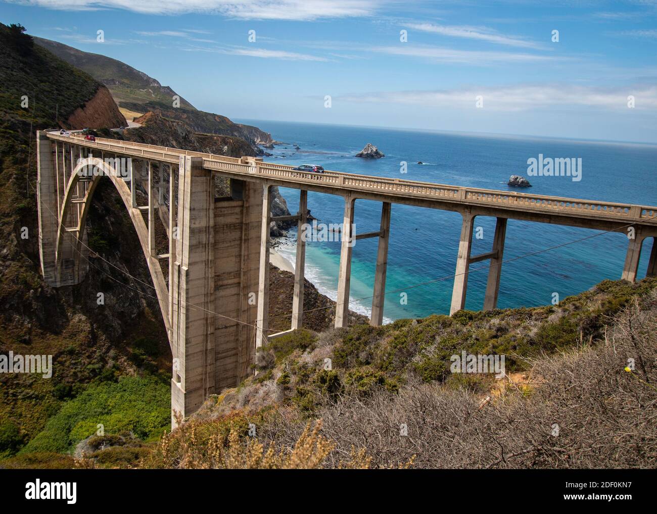 Cars passing over the bixby bridge hi-res stock photography and images ...