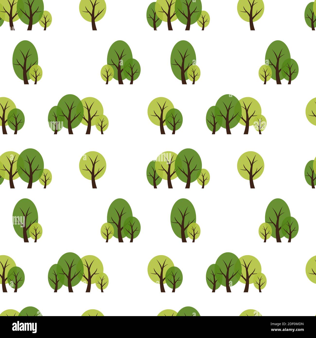 Abstract Forest Tree Seamless Pattern Background. Illustration Stock ...