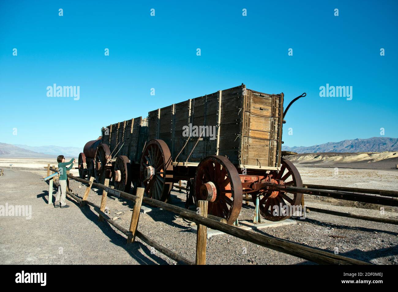 20-mule team wagons at the Harmony Borax Works in Death Valley ...