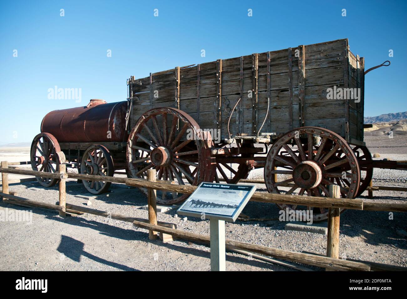 20-mule team wagons at the Harmony Borax Works in Death Valley ...