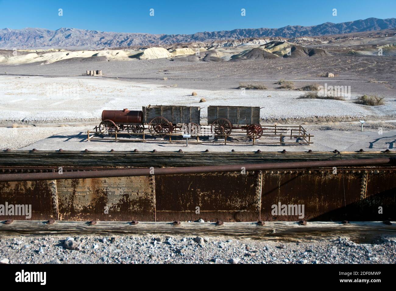 20-mule team wagons at the Harmony Borax Works in Death Valley ...