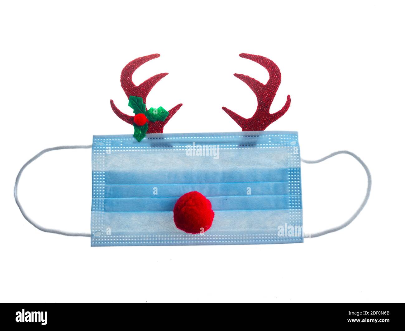 Festive Christmas reindeer made with surgical mask and Christmas ...