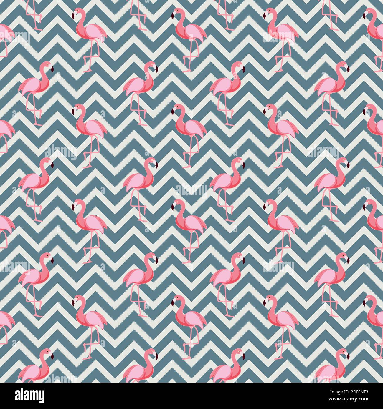 Cute Retro Seamless Flamingo Pattern Background Illustration Stock Photo - Alamy