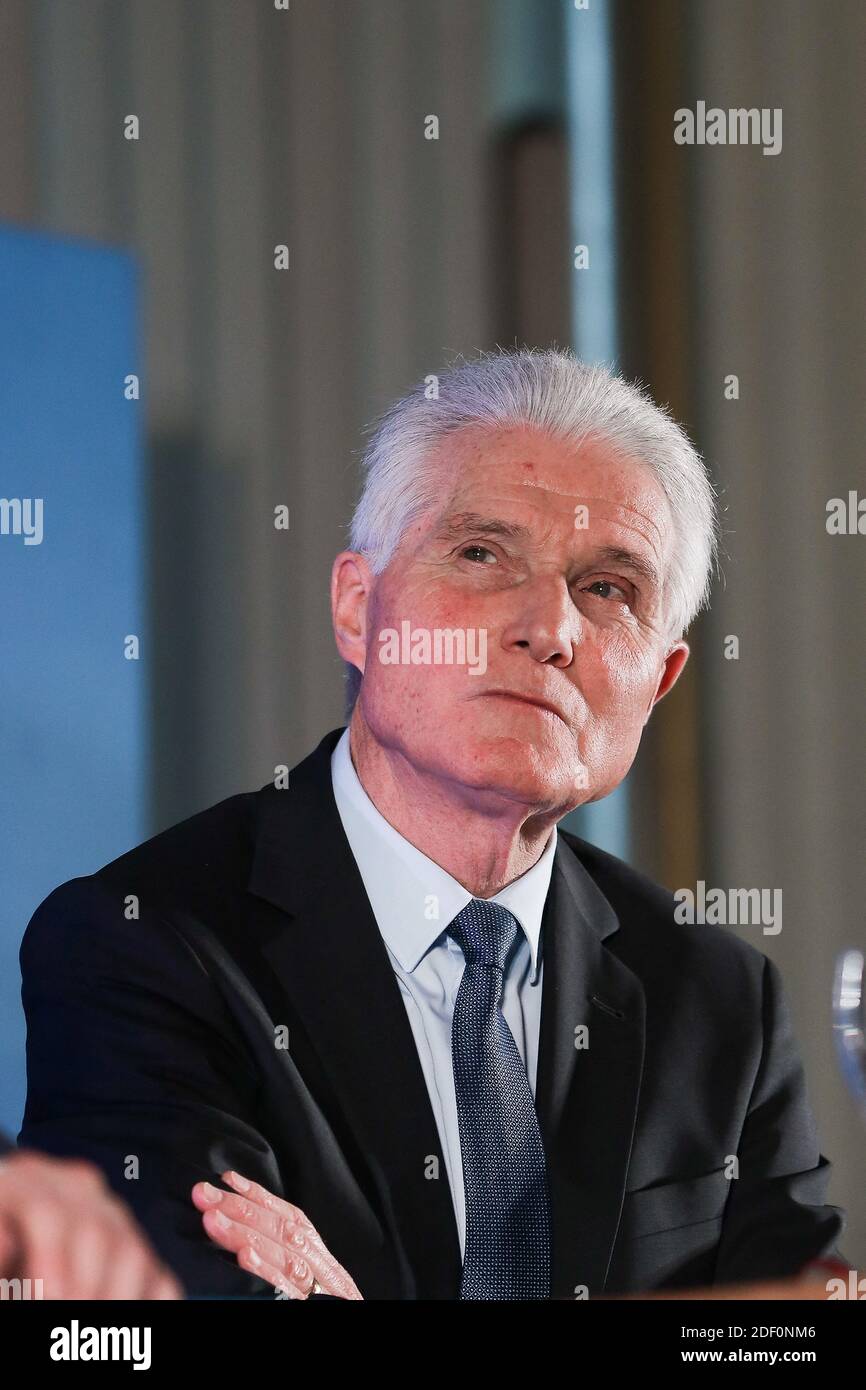 Bordeaux mayor, Nicolas Florian, presenting his new year wishes at the ...