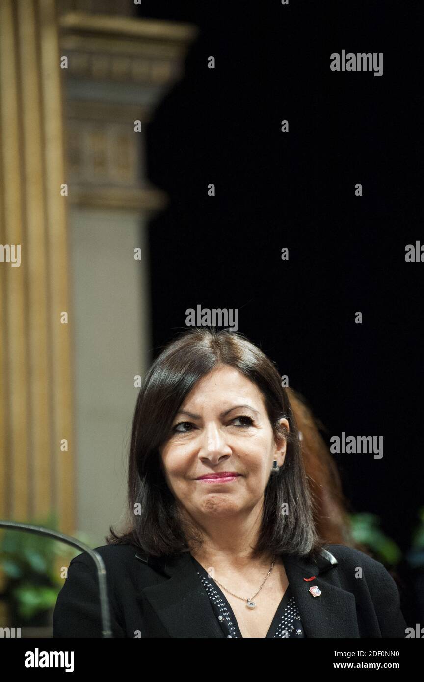Paris Mayor Anne Hidalgo presents her New Year wishes in Paris, France ...