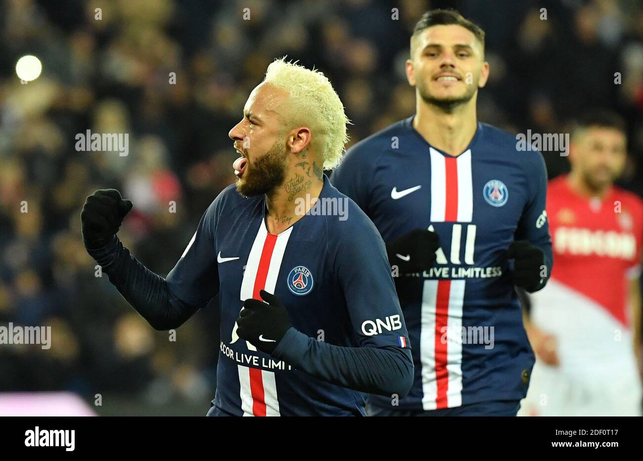 PSG's Neymar during the Ligue 1 Paris Saint-Germain (PSG) vs AS Monaco ...