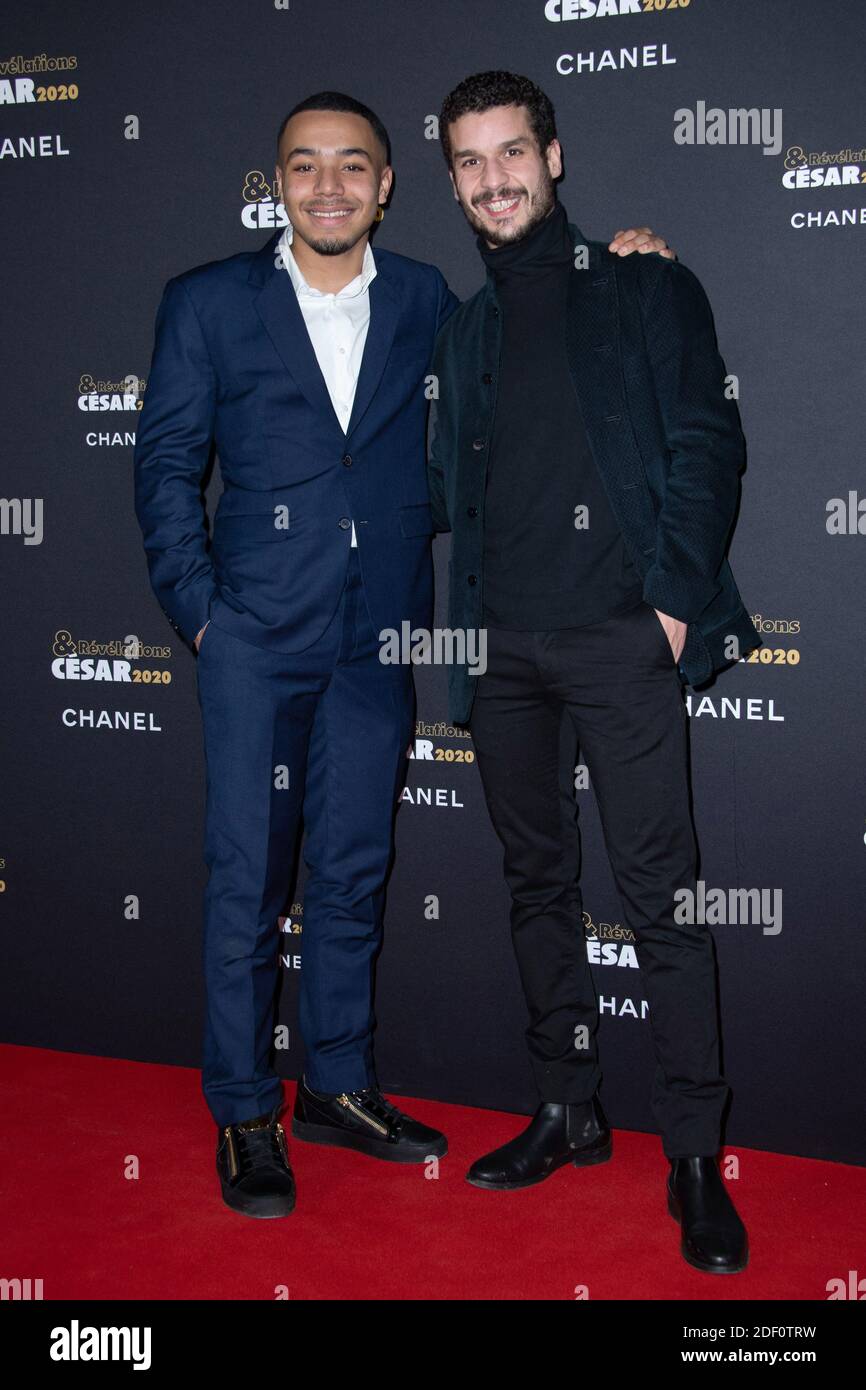 Liam Pierron and Soufiane Guerrab attending the Cesar Revelations 2020 ...