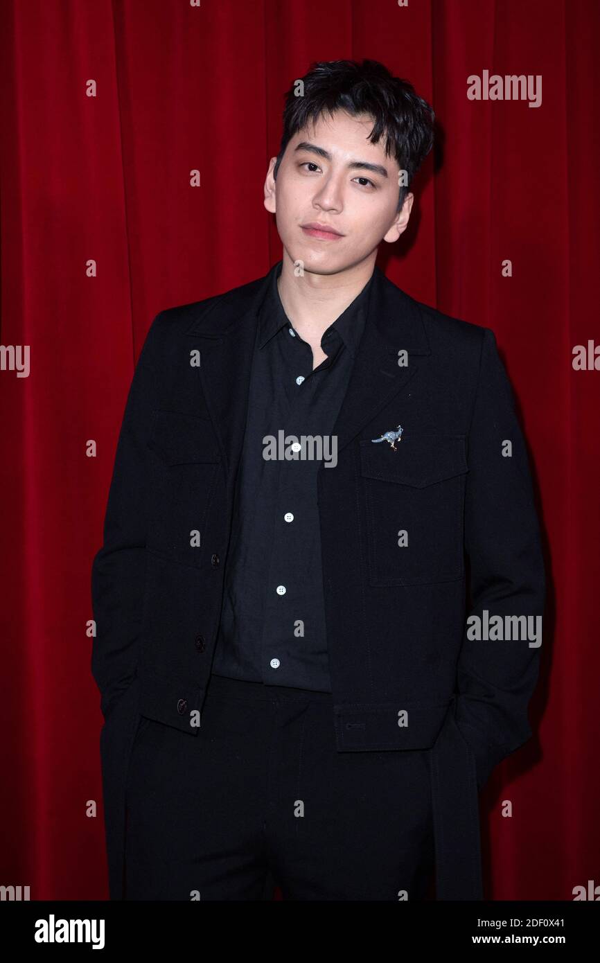 Talu Wang attending the Ami Alexandre Mattiussi Menswear Fall/Winter ...