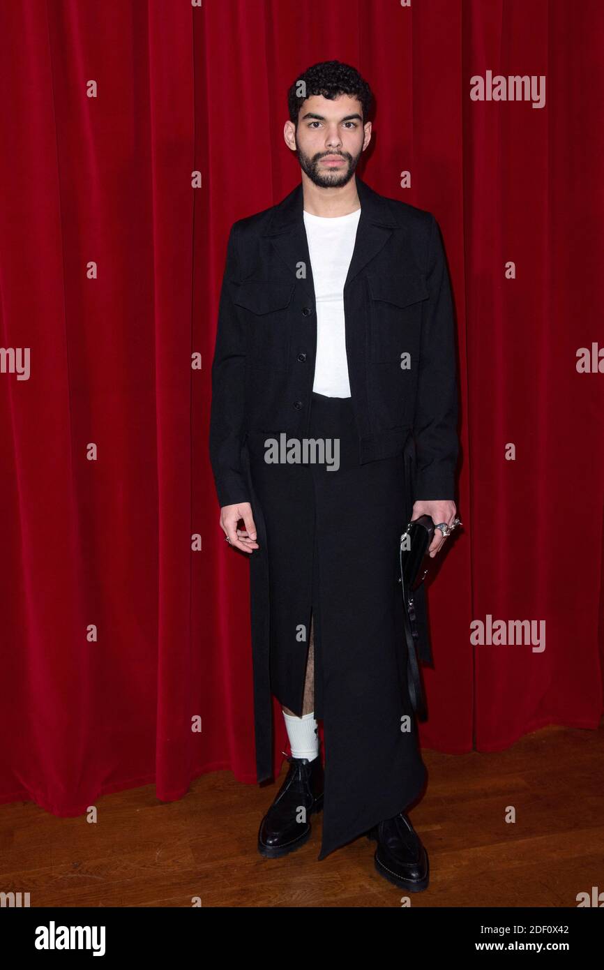 Sami Outabali attending the Ami Alexandre Mattiussi Menswear Fall ...