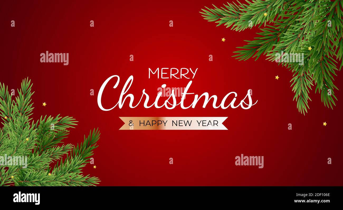 Merry Christmas and Happy New Year posters. illustration Stock Photo ...