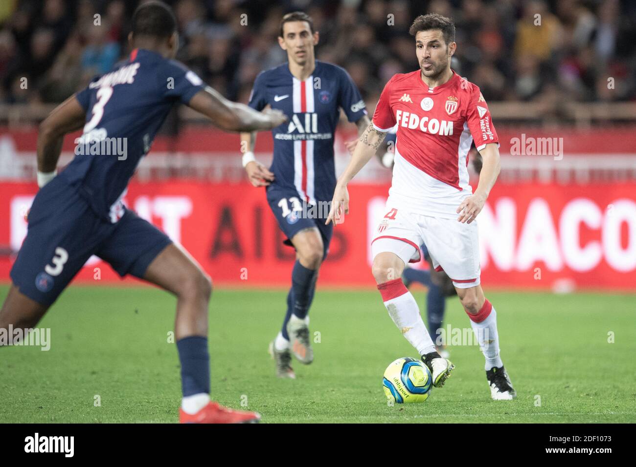 Francesc Fabregas of AS Monaco in action during the Ligue 1 match ...
