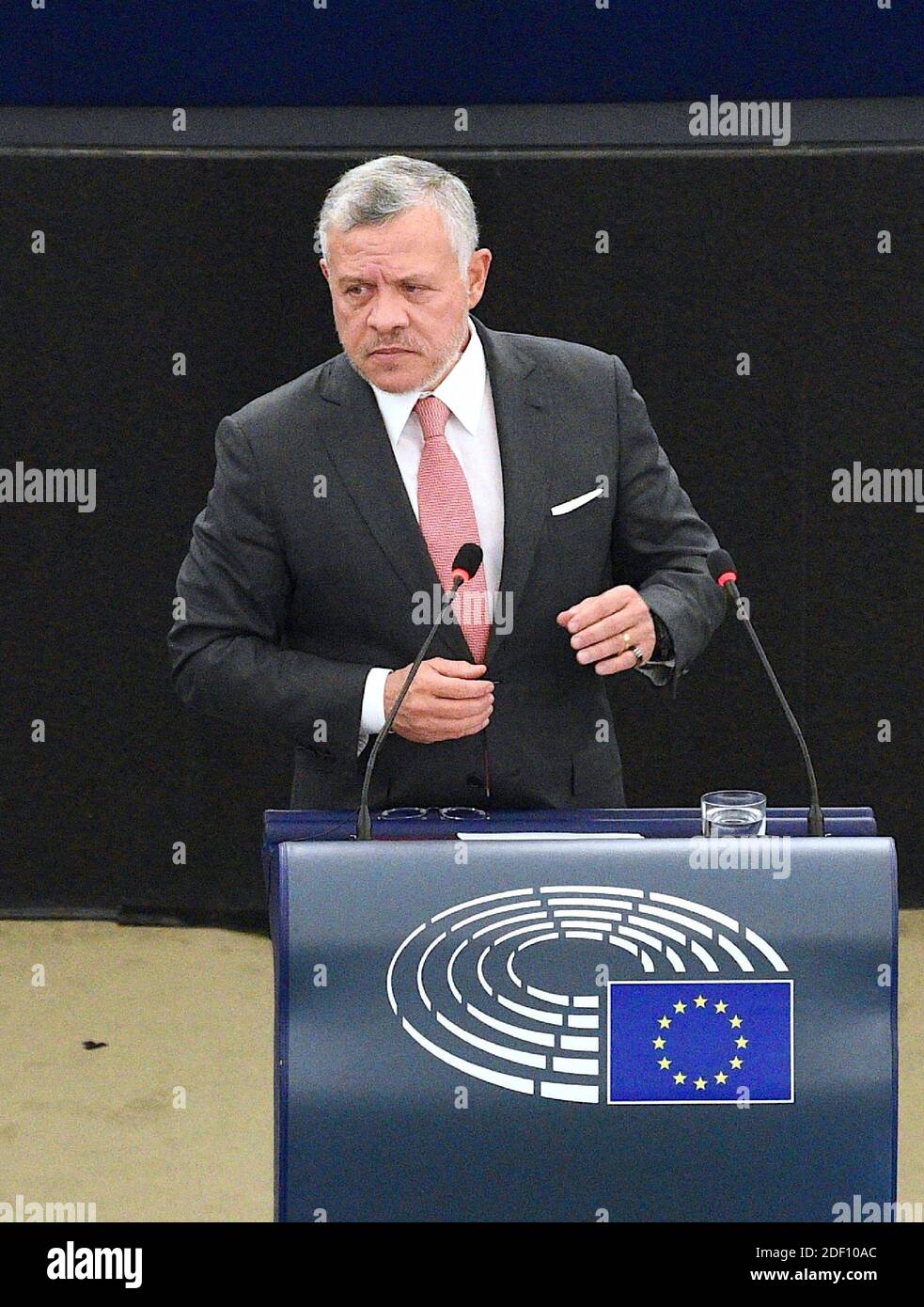 King Abdullah II of Jordan addresses the European Parliament in ...