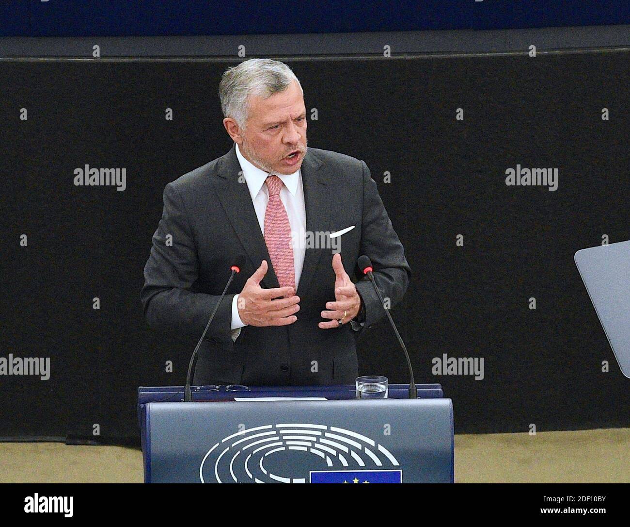 King Abdullah II of Jordan addresses the European Parliament in ...