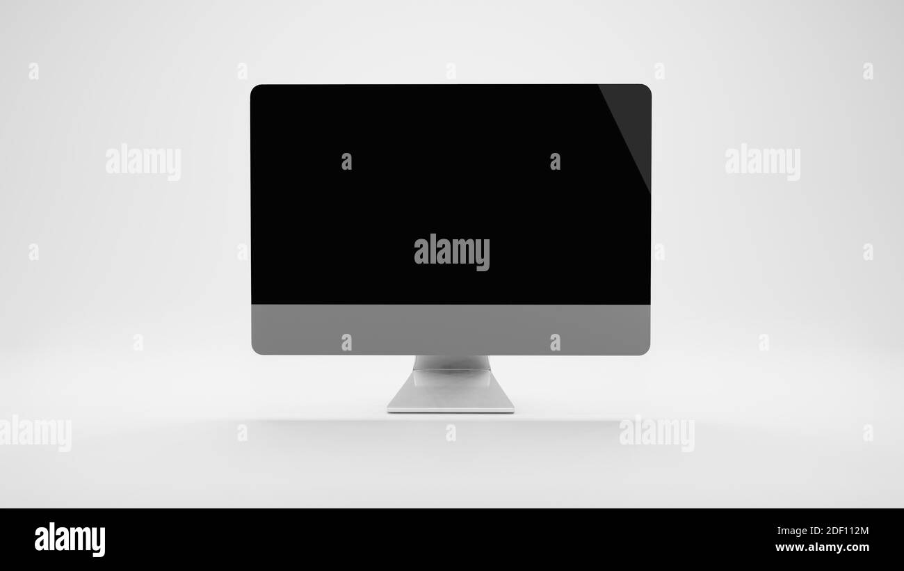 Computer Monoblock Monitor Display Isolated , 3D render Stock Photo - Alamy