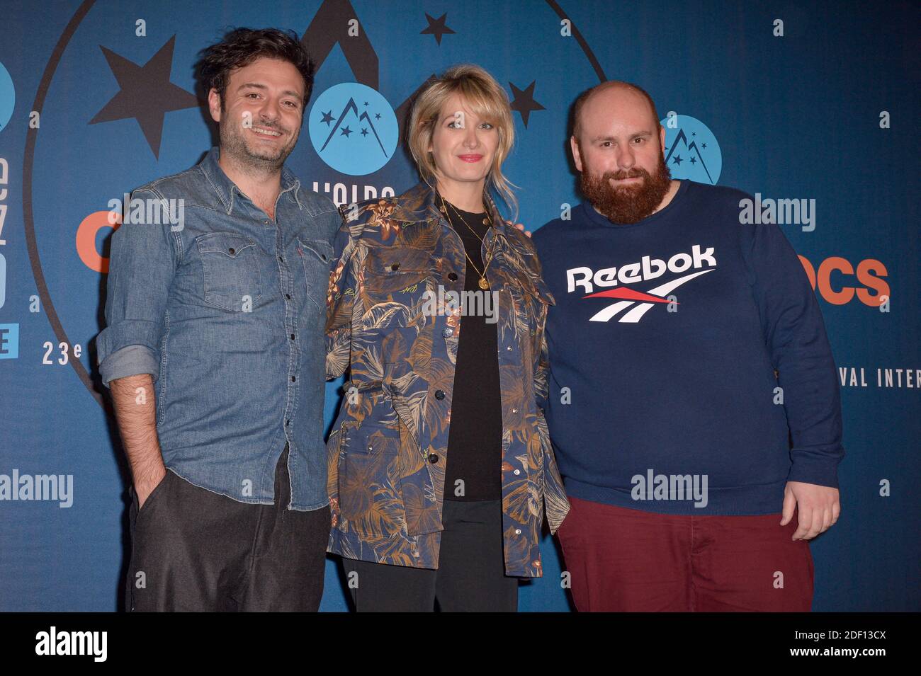 Johann Dionnet, Caroline Anglade, Marc Riso attending the screening of ...