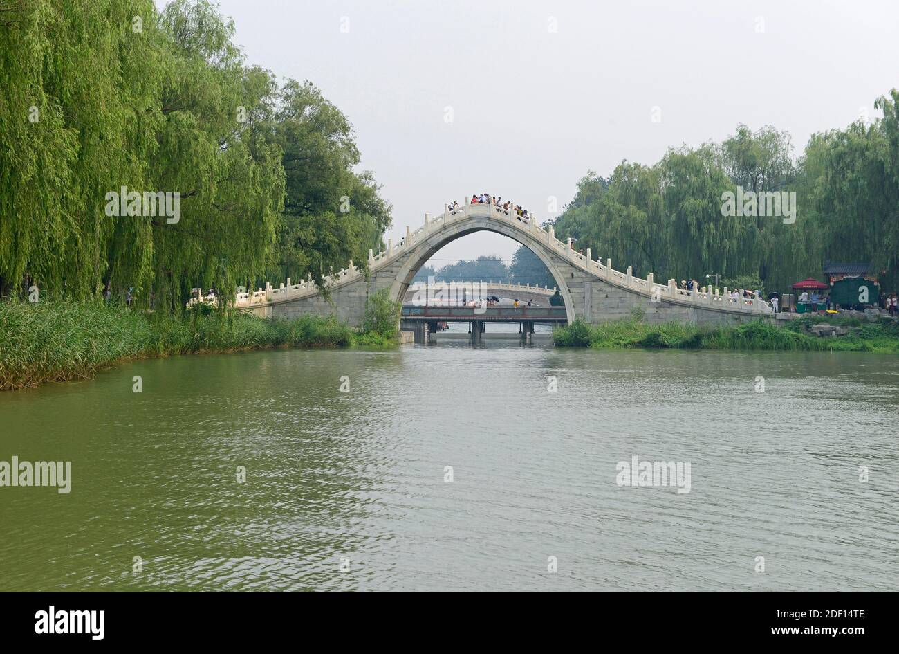 View of the humpback Jade Belt bridge, built in the mid 1700s in the ...