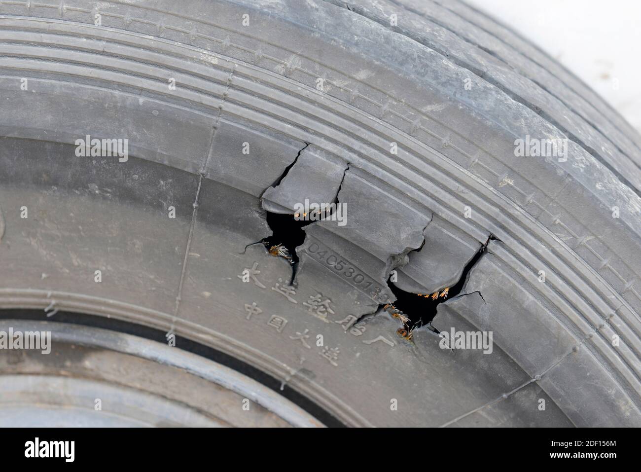 Tyre damage hi-res stock photography and images - Alamy