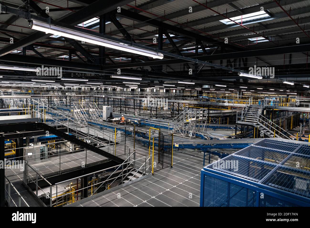 View inside the FedEx sorting center located in Roissy en France, near ...