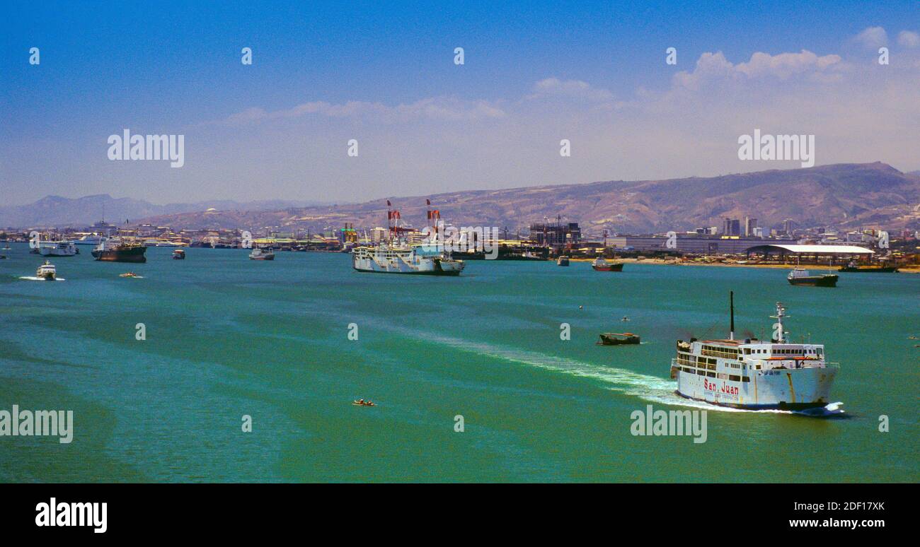 The Mactan Channel in Cebu City in the Central Visayas region of the ...