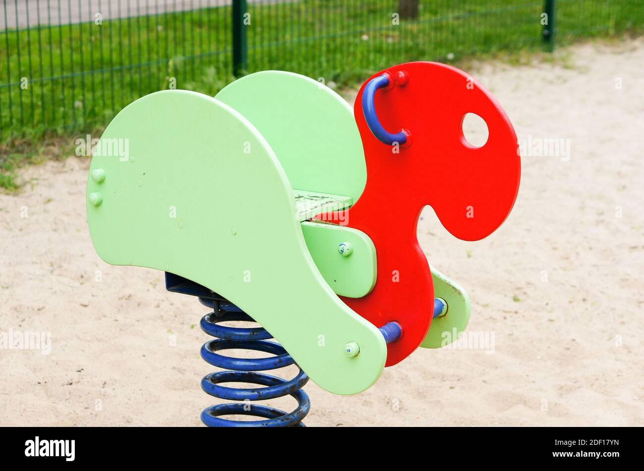 Playground spring bounce hi-res stock photography and images - Alamy
