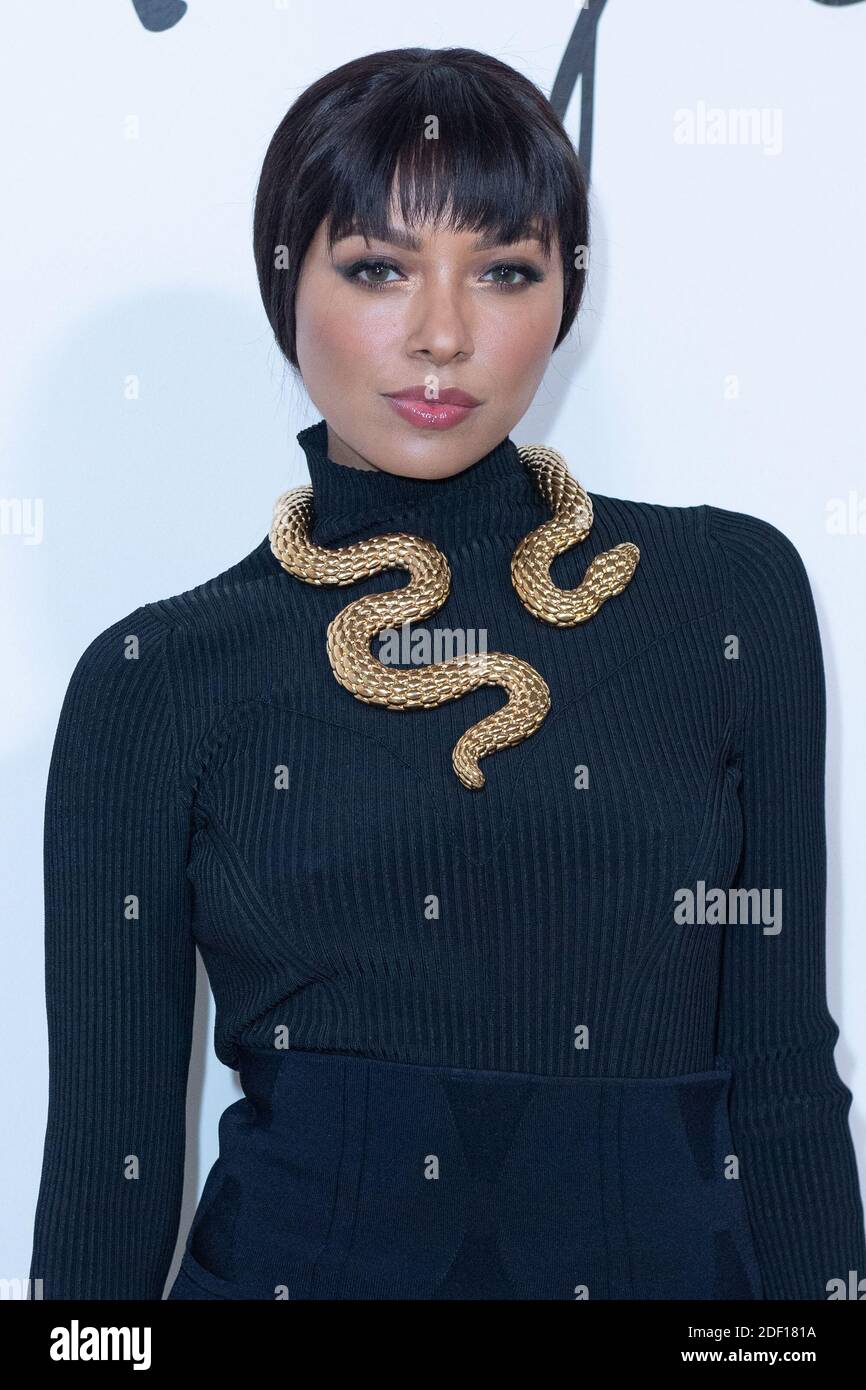Kat Graham attending the Schiaparelli Haute Couture Spring/Summer 2020 ...
