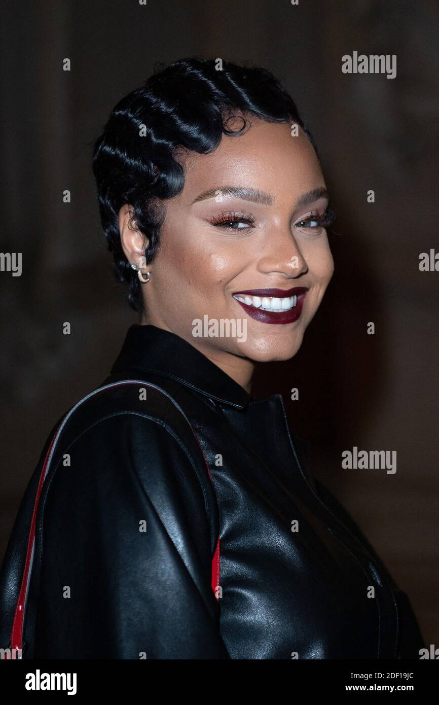 Alicia Aylies attending the Antonio Grimaldi Haute Couture Spring ...