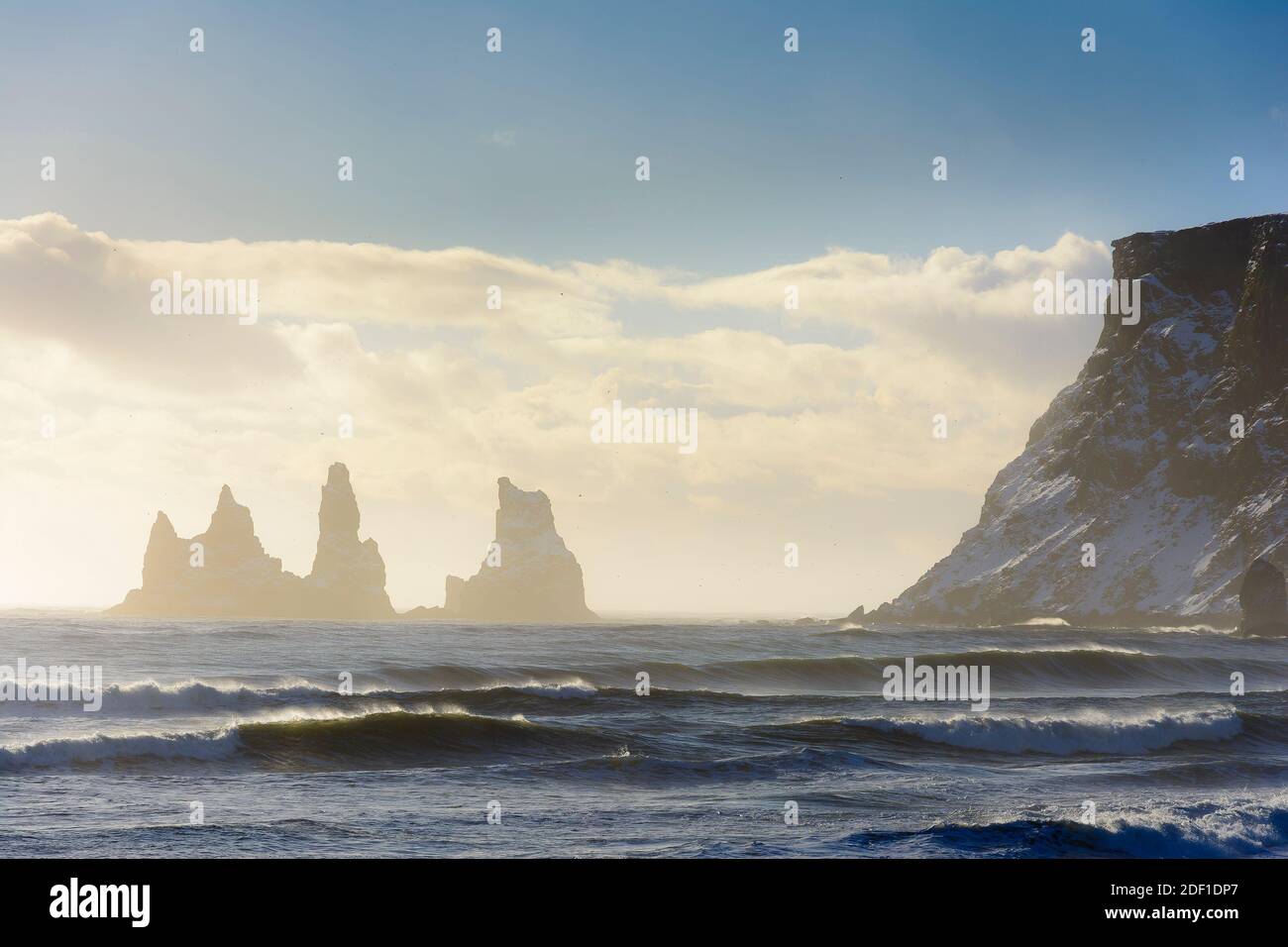 Reynisdrangar are basalt sea stacks. Legend says, these forks of rocks ...