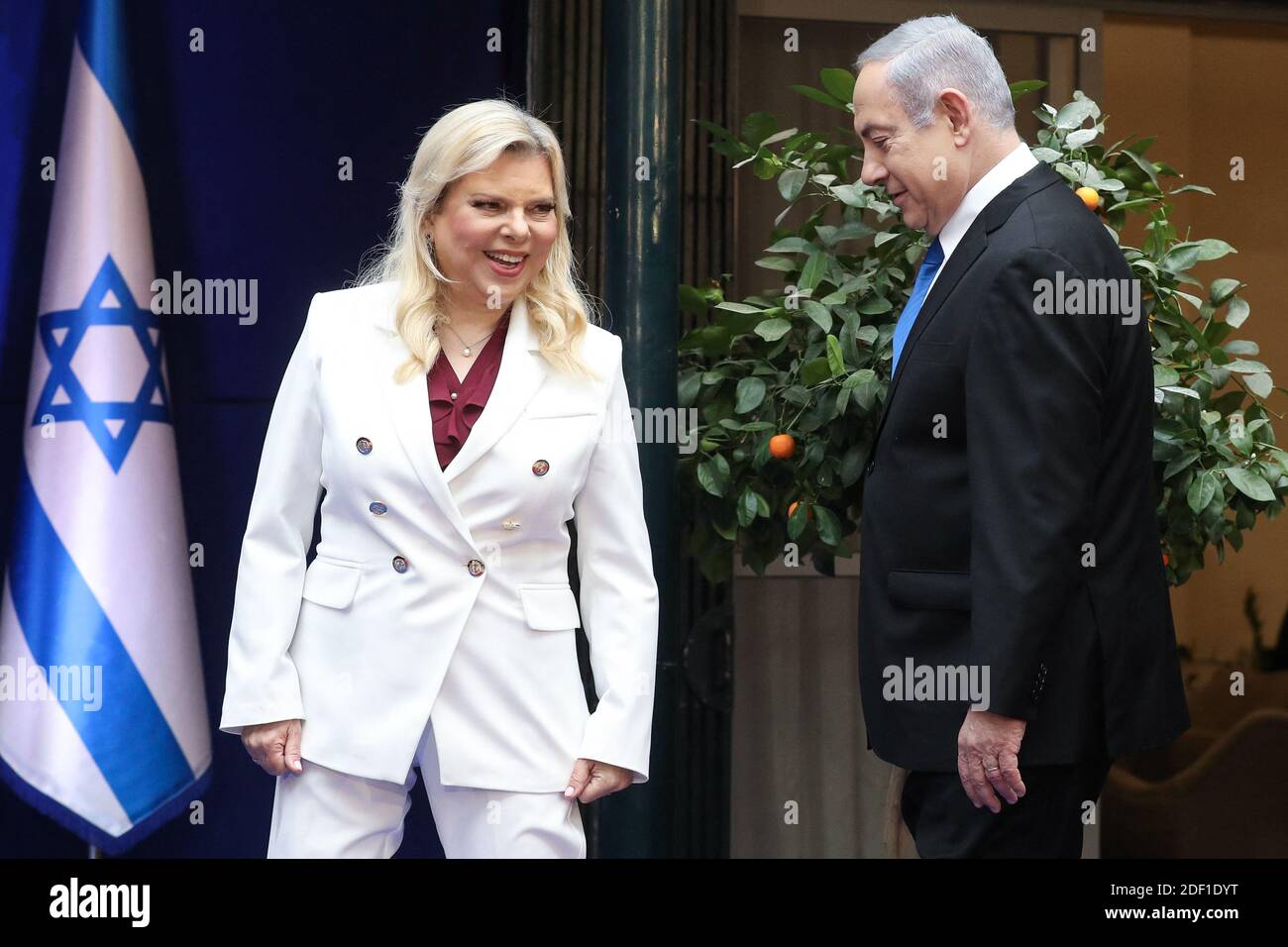 French President Emmanuel Macron meets Israeli Prime Minister Benyamin ...