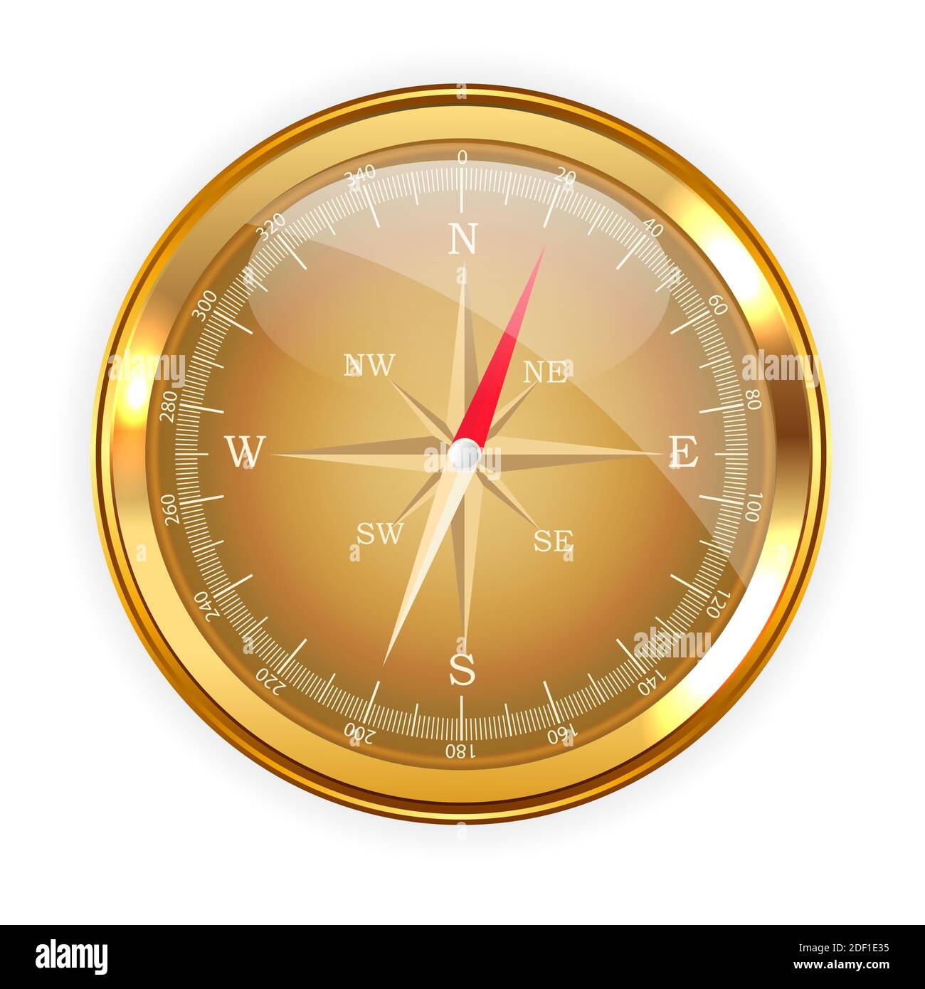 Compass direction icon for web design isolated on white background ...