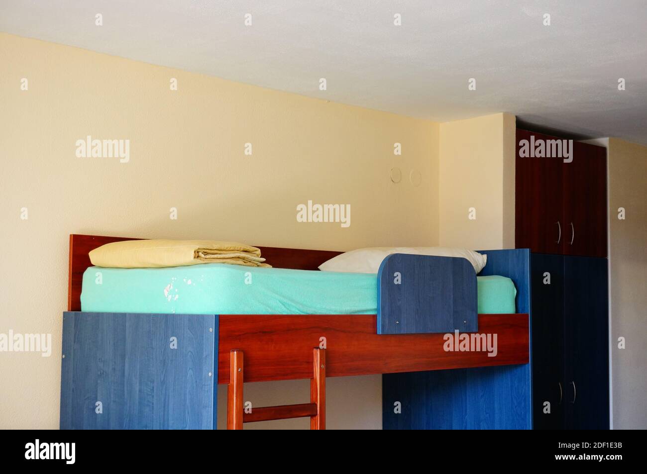 The upper part of a cozy bunk bed Stock Photo - Alamy