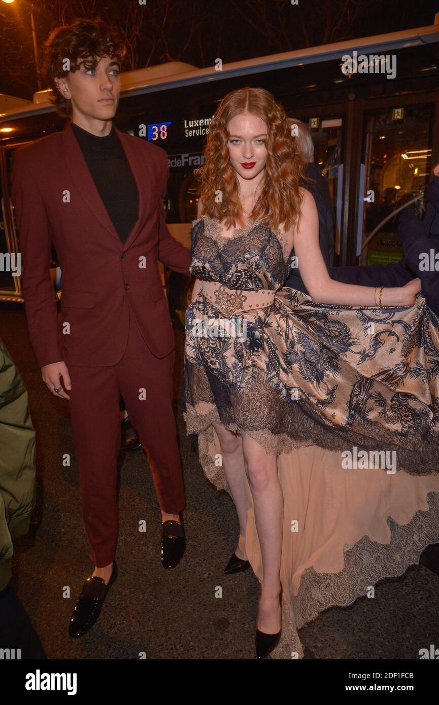 Gavin Casalegno, Larsen Thompson attending the Jean Paul Gaultier show ...