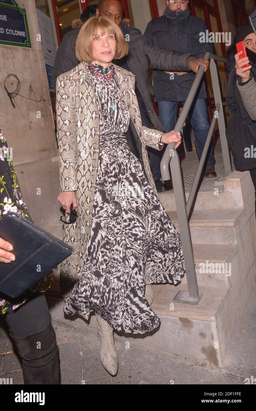 Anna WIntour attending the Jean Paul Gaultier show during Haute Couture ...