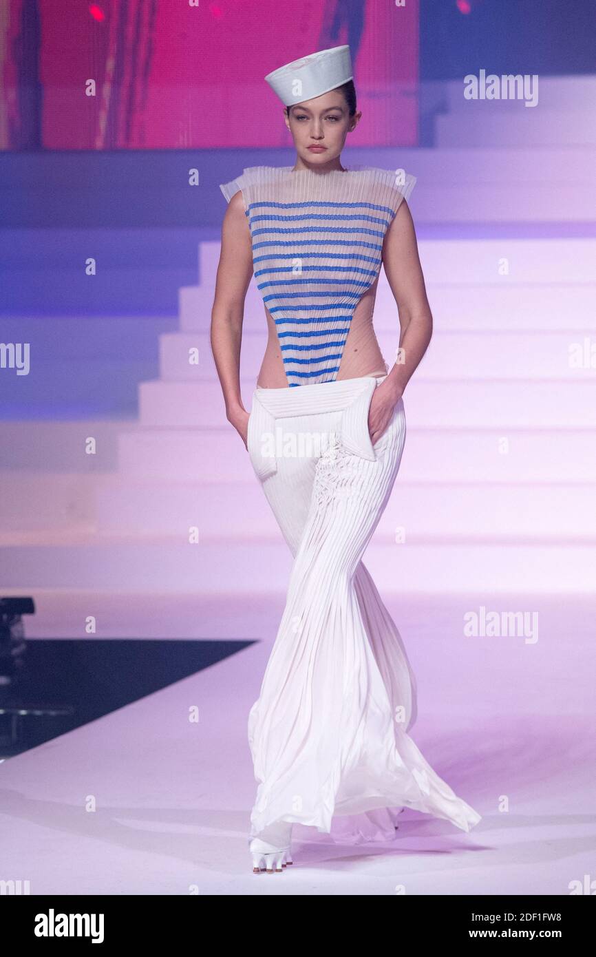 Gigi Hadid walks the runway during the last Jean-Paul Gaultier Haute ...
