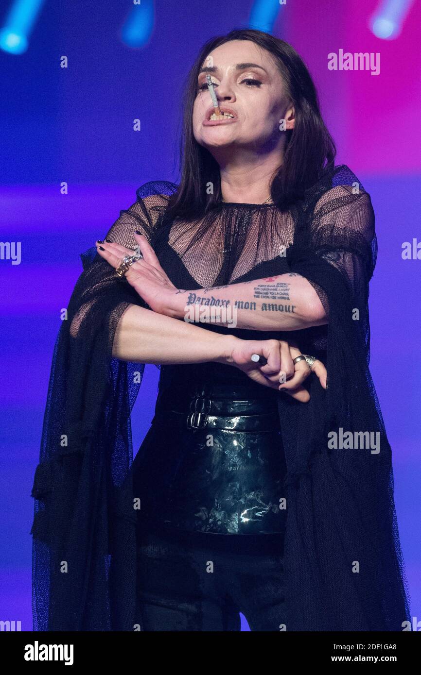 Beatrice Dalle walks the runway during the last Jean-Paul Gaultier ...