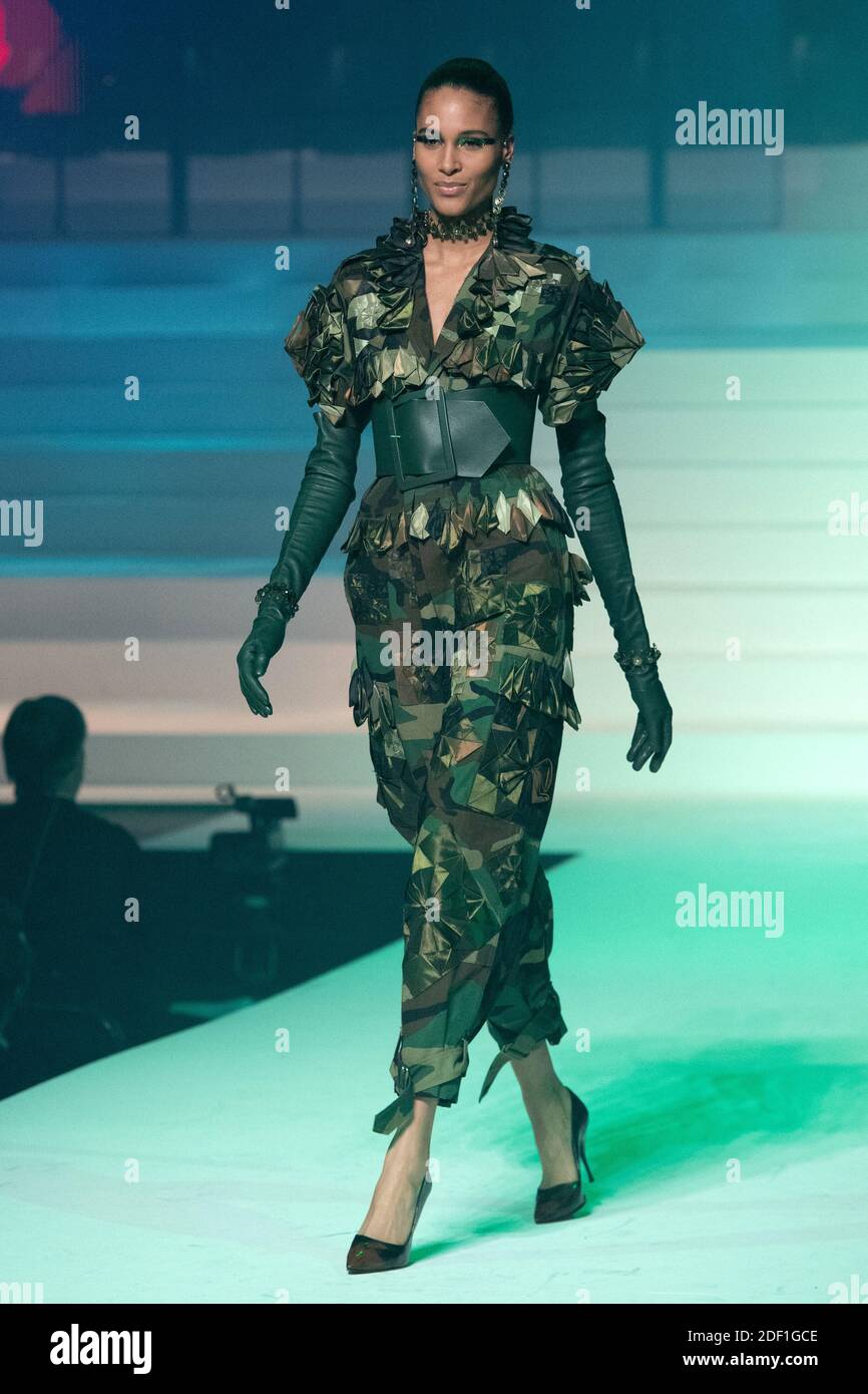 Cindy Bruna walks the runway during the last Jean-Paul Gaultier Haute ...