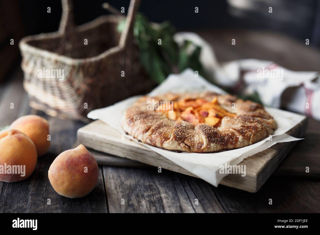 Peach fruit side view hi-res stock photography and images - Alamy