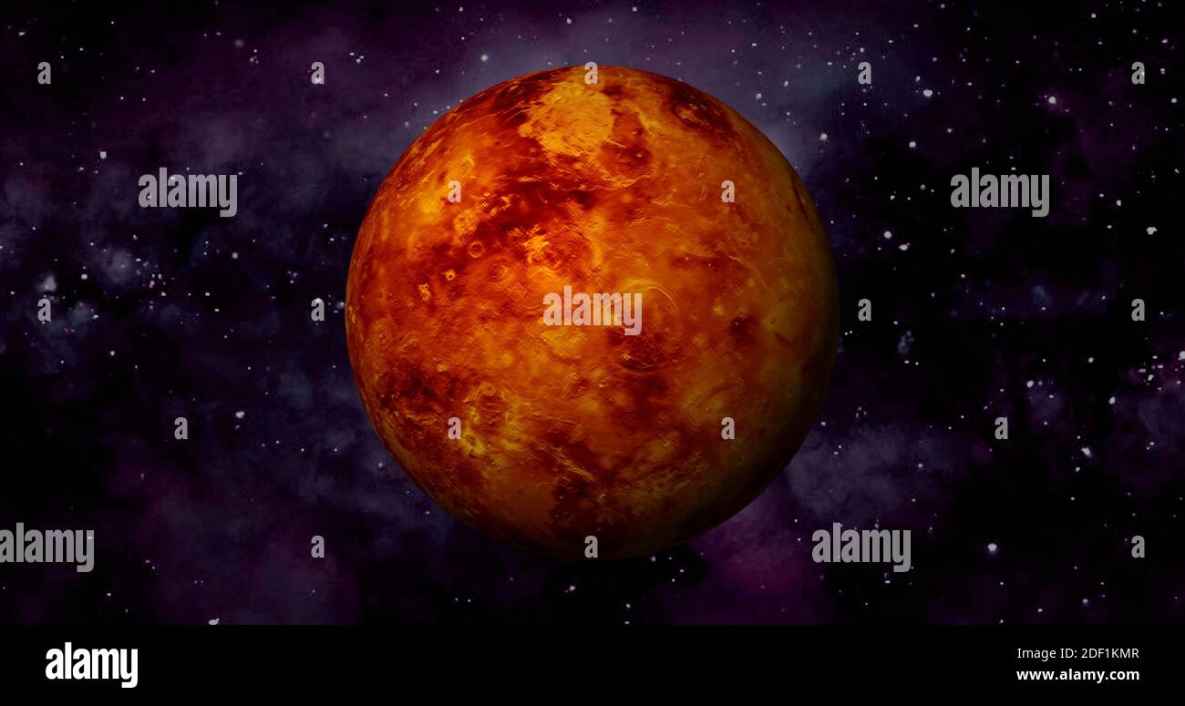 front view of Venus planet from space. full 3d view of Venus 4k ...