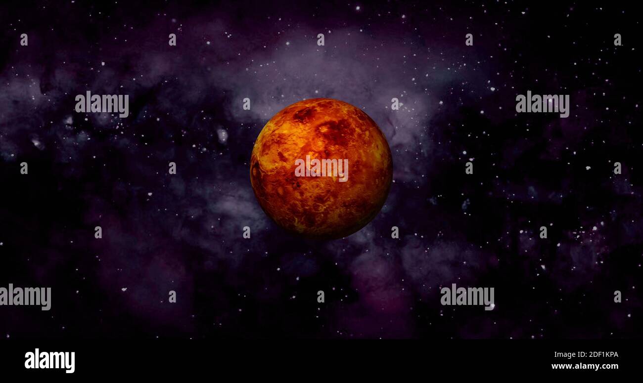 front view of Venus planet from space. full 3d view of Venus 4k ...