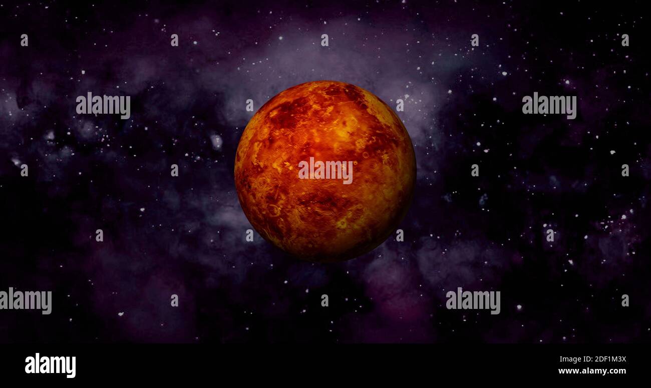 front view of Venus planet from space. full 3d view of Venus 4k ...