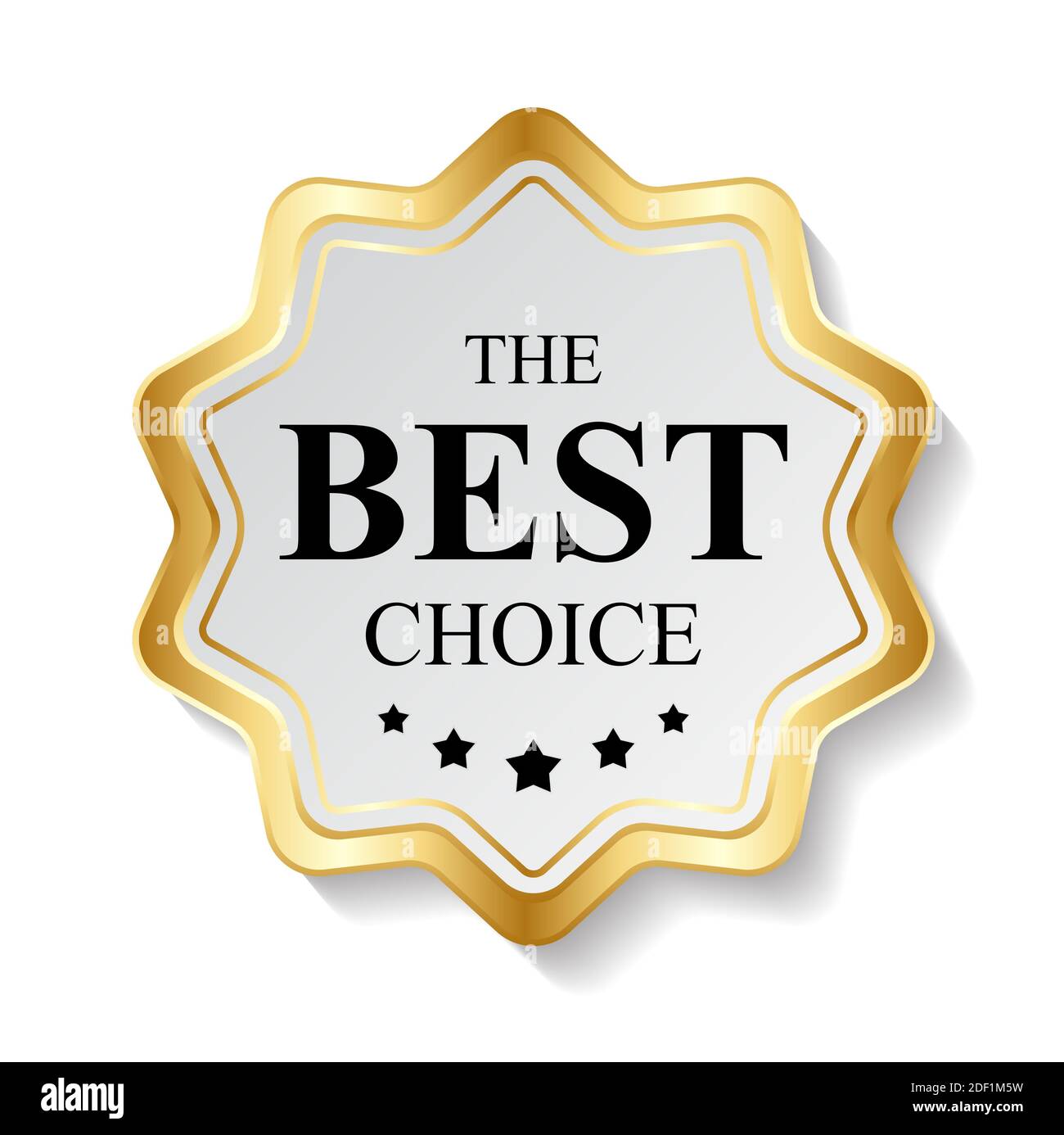 Gold Label The Best Choice Template on white. Illustration Stock Photo ...