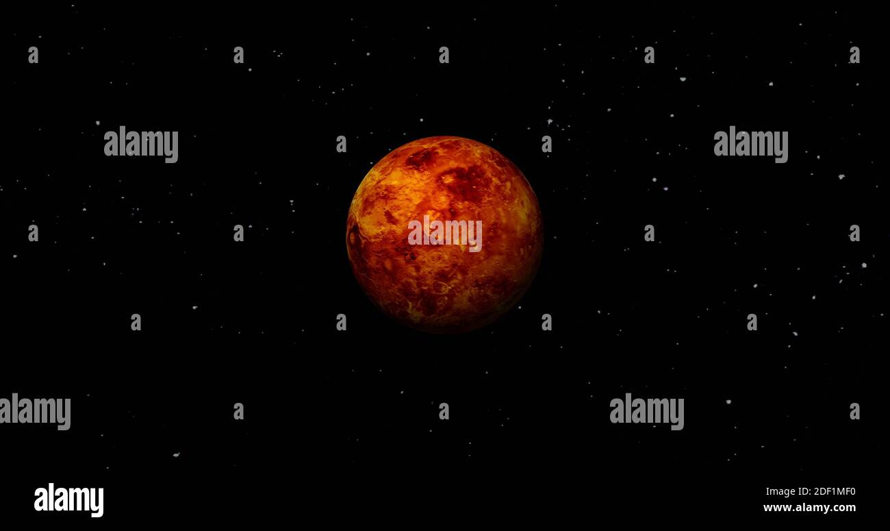 front view of Venus planet from space. full 3d view of Venus 4k ...