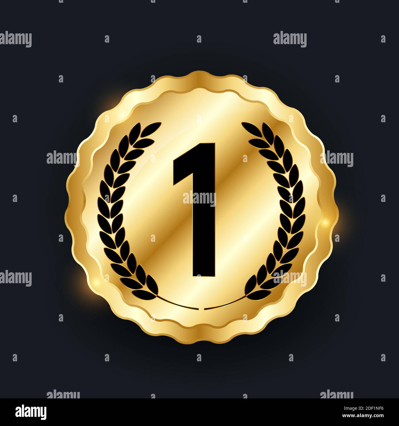 Gold medal. Icon First place. Illustration Stock Photo - Alamy
